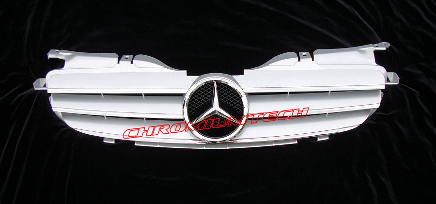 1997-2004 Mercedes SLK R170 Silver/CHROME Grill (CL LOOK ...